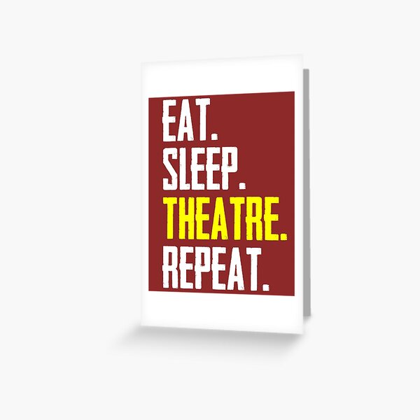 "Actor Gifts - Eat Sleep Theatre Repeat Funny Gift Ideas for Theater ...
