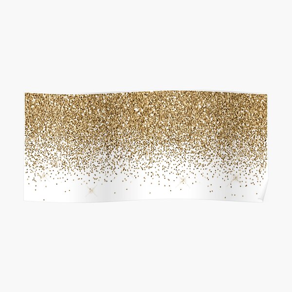 " Yellow Gold Sparkle Glitter Fading Border Ombre" Poster for Sale by ...