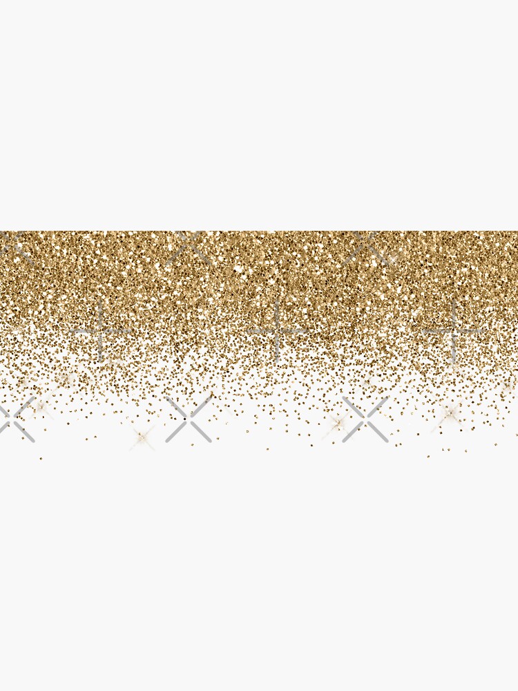 " Yellow Gold Sparkle Glitter Fading Border Ombre" Sticker for Sale by ...