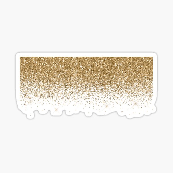 " Yellow Gold Sparkle Glitter Fading Border Ombre" Sticker for Sale by ...