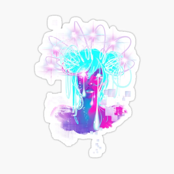 "Cyber" Sticker for Sale by Saoghal | Redbubble