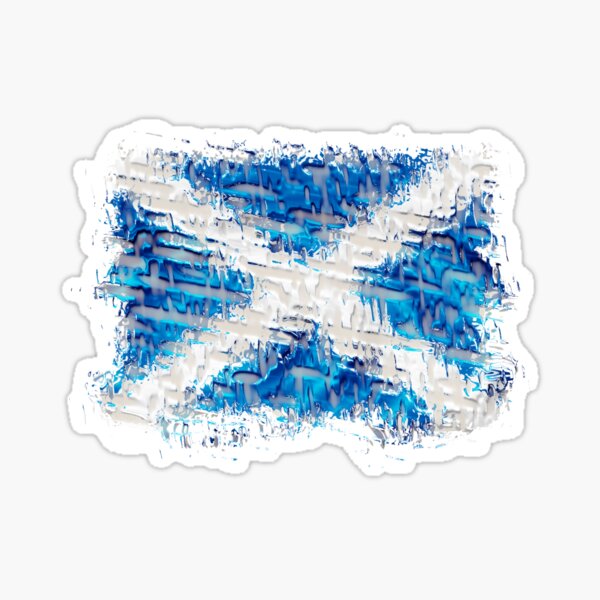 "Scottish Saltire Flag Texture Design" Sticker by Sookiesooker | Redbubble
