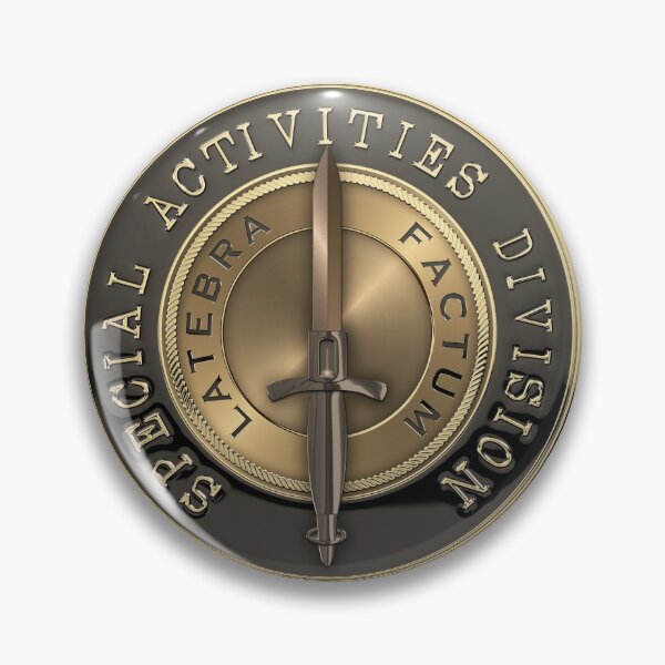 "CIA Special Activities Division - SAD Emblem over White Leather" Pin ...