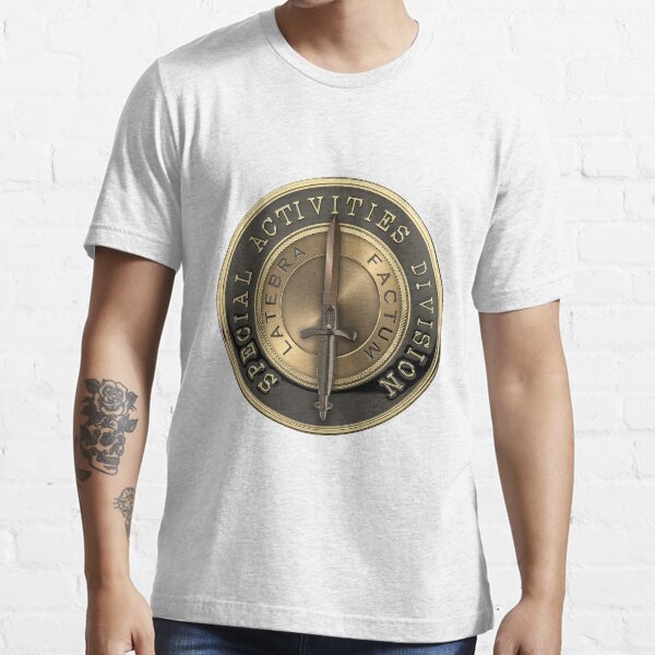 "CIA Special Activities Division - SAD Emblem over White Leather" T ...
