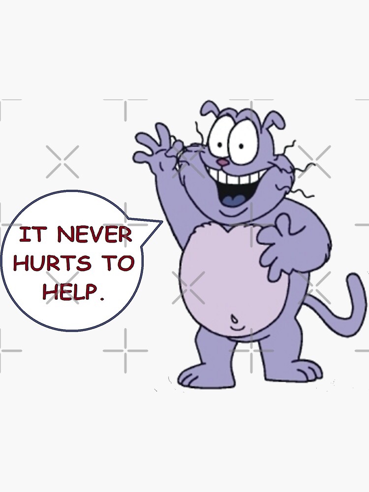 "Eek! The Cat (It Never Hurts To Help.)" Sticker by Riccivela | Redbubble