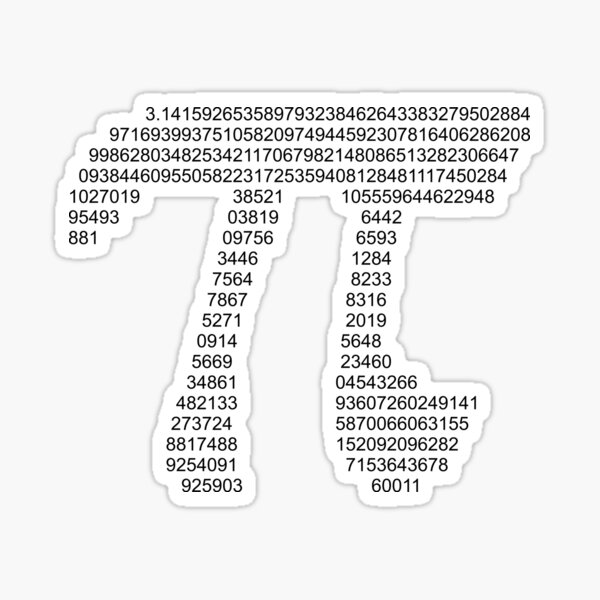 "Pi" Sticker for Sale by twgcrazy | Redbubble
