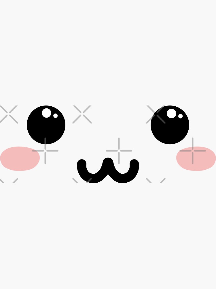 "Cute Kawaii Face" Sticker by trajeado14 | Redbubble