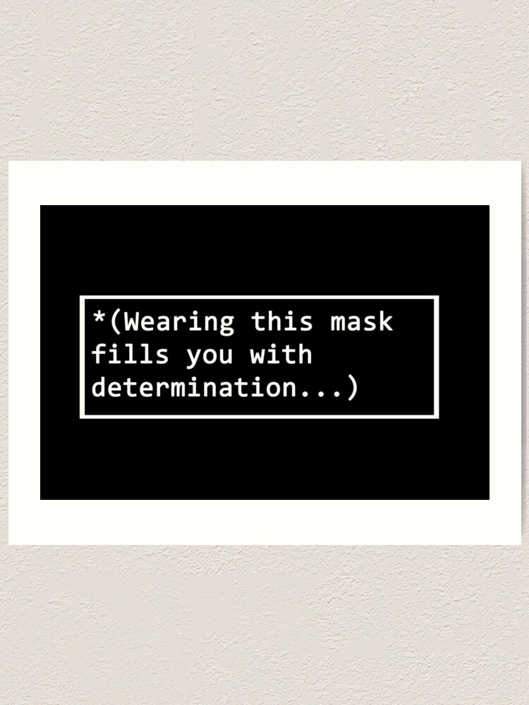"undertale FACE MASK" Art Print by athelstan | Redbubble