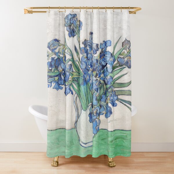 "Irises HD (1890) by Vincent Van Gogh" Shower Curtain for Sale by ...