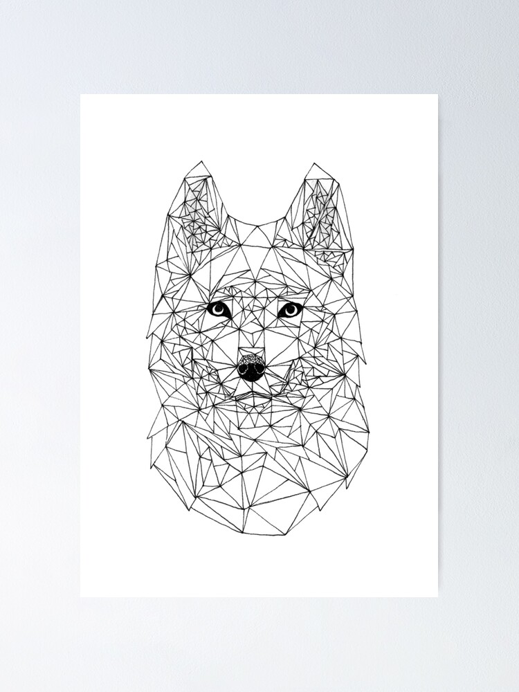 "Geometry wolf" Poster by CAROTdraws | Redbubble