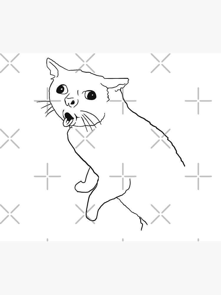 "Coughing Meme Cat" Poster for Sale by MaddysArts | Redbubble