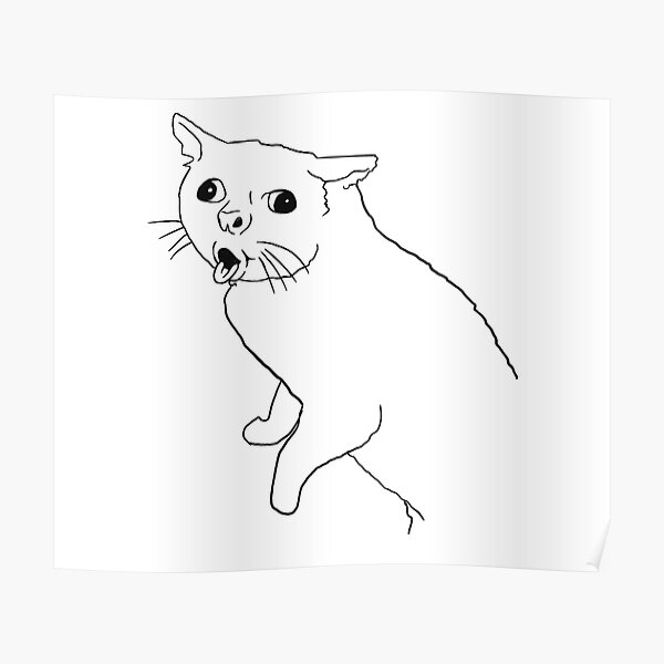 Póster «Tos Gato Meme» de MaddysArts | Redbubble