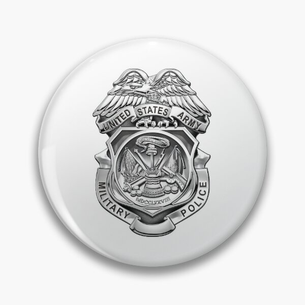 "U.S. Army Military Police Corps - Army MP Badge over White Leather ...