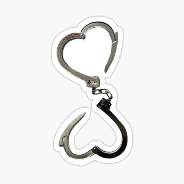 "Heart Handcuffs" Sticker by PeachBleach | Redbubble
