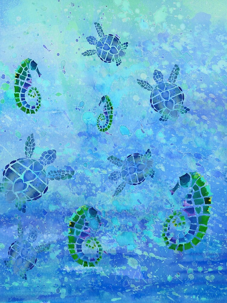 "Sea Turtle Batik" Scarf for Sale by catholcombe | Redbubble