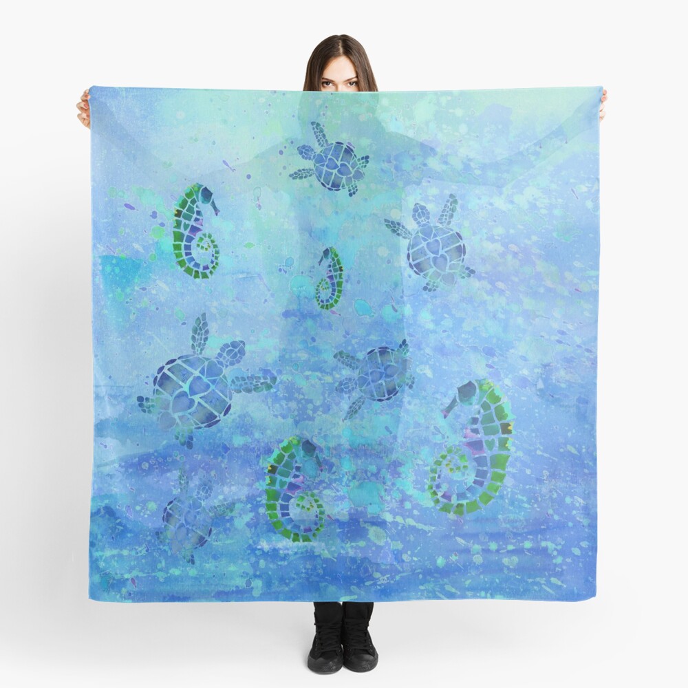 "Sea Turtle Batik" Scarf for Sale by catholcombe | Redbubble