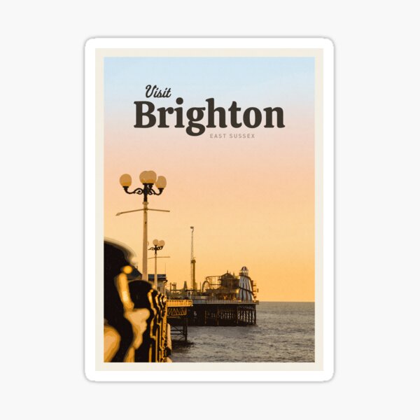 "Visit Brighton" Sticker for Sale by CallumGardiner | Redbubble