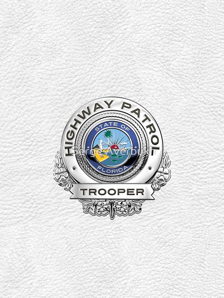 "Florida Highway Patrol - FHP Trooper Badge over White Leather" iPhone ...