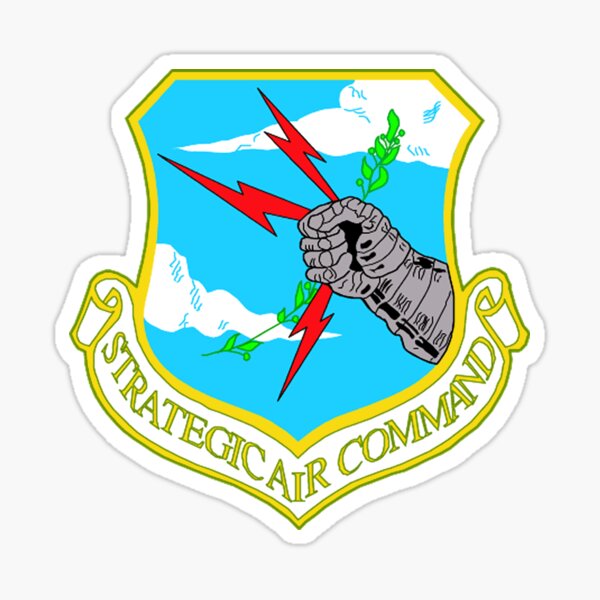 "Strategic Air Command Crest" Sticker for Sale by Spacestuffplus ...