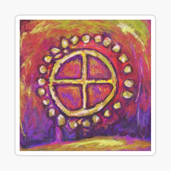 "Petroglyph Wheel of Life" Sticker for Sale by KrakenSky | Redbubble