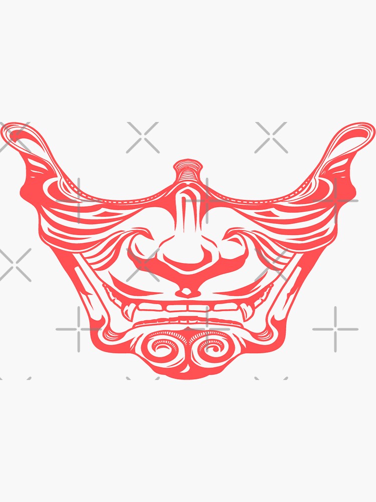 "Samurai Mask" Sticker by Vexana | Redbubble