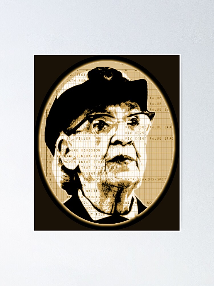 "Grace Hopper - COBOL " Poster for Sale by BagChemistry | Redbubble
