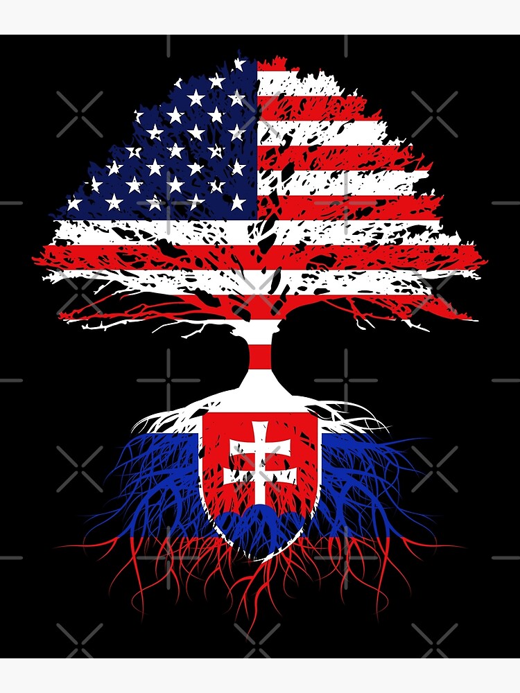 "Slovakia Roots, Slovakia Slovak USA Flags, Slovakian, US American ...