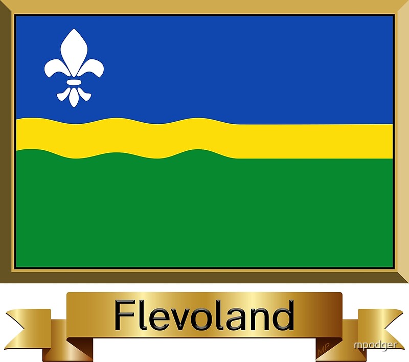 "Flevoland Flag Gifts, Stickers & Products - Named" by mpodger | Redbubble