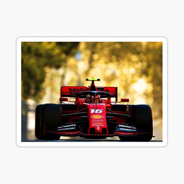 "Charles Leclerc racing in his 2019 Formula 1 car" Sticker by Therod ...