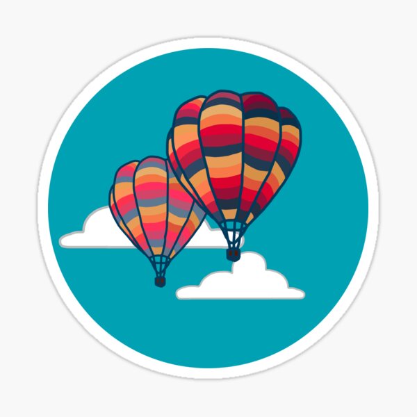 "Aesthetic hot air balloons." Sticker by mdevnanda | Redbubble