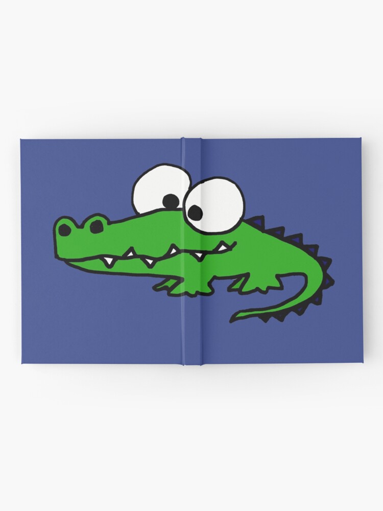 "Funky Goofy Alligator Cartoon" Hardcover Journal for Sale by ...