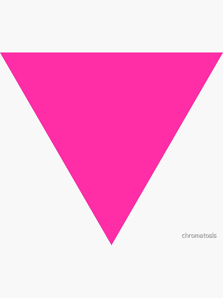 "pink triangle" Sticker for Sale by chromatosis | Redbubble