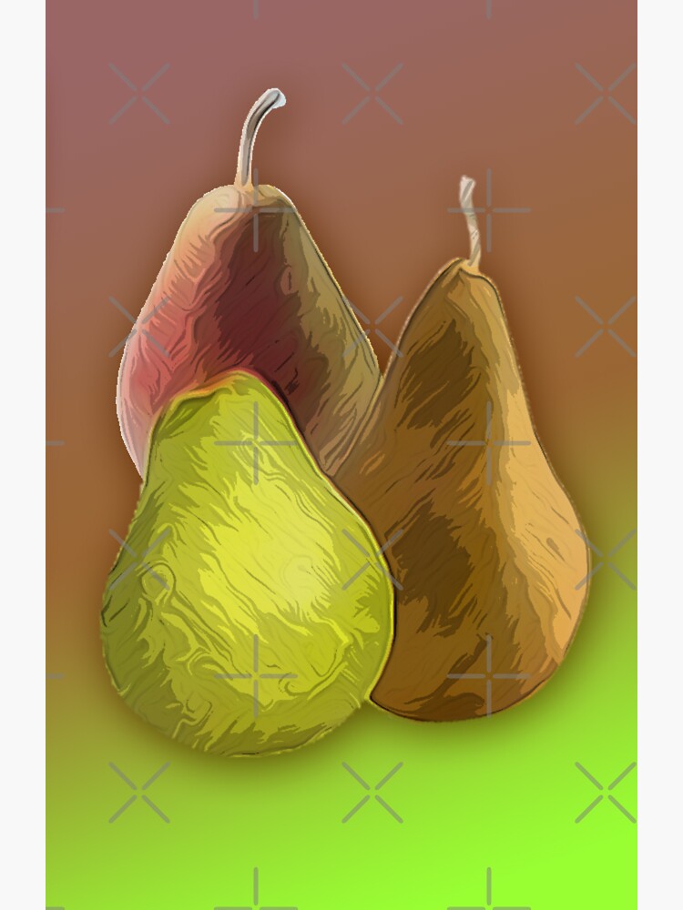 "Pears /The Fruit Shop" Sticker for Sale by cradox | Redbubble