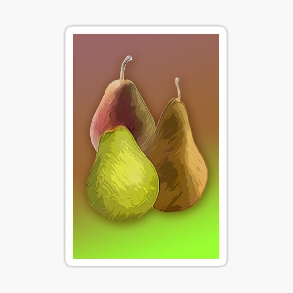 "Pears /The Fruit Shop" Sticker for Sale by cradox | Redbubble