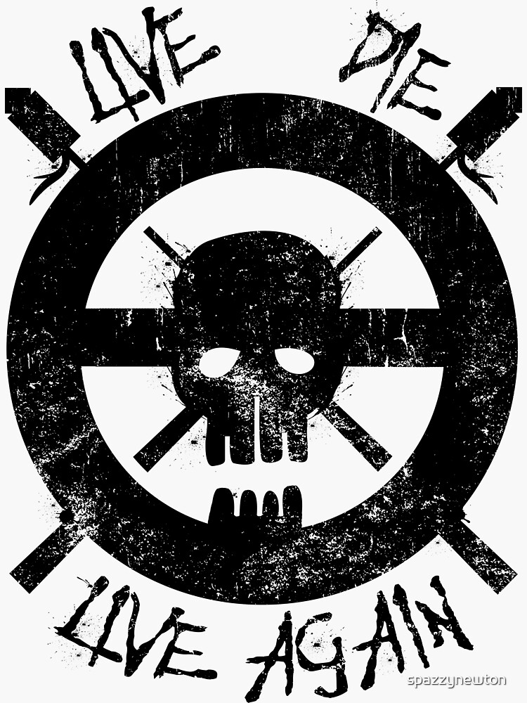 "I live again (black)" Sticker for Sale by spazzynewton | Redbubble