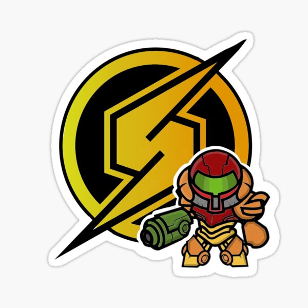 "Metroid prime "Yellow Samus Logo" Design" Sticker for Sale by ...