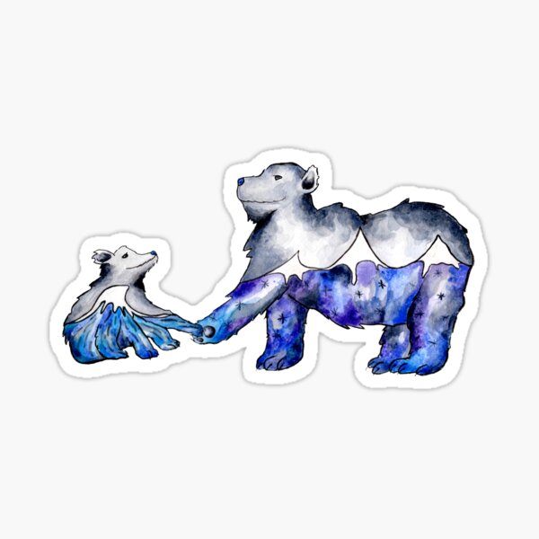 "Two Bears" Sticker by aworldoffish | Redbubble