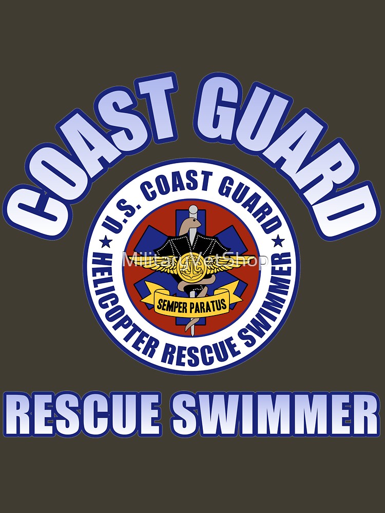 "Coast Guard Rescue Swimmer" T-shirt for Sale by MilitaryVetShop ...