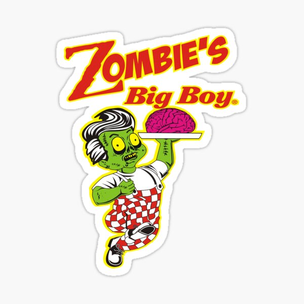 "Zombie Big Boy" Sticker for Sale by greenarmyman | Redbubble