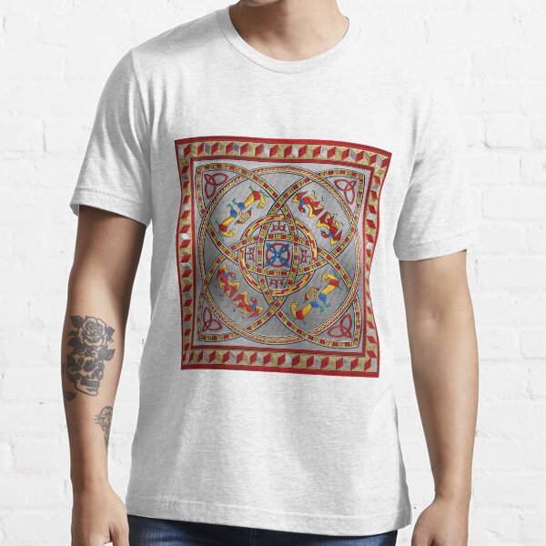 "Sacred Celtic Dara Knot Cross with Triquetras Lions and Eagles" T ...