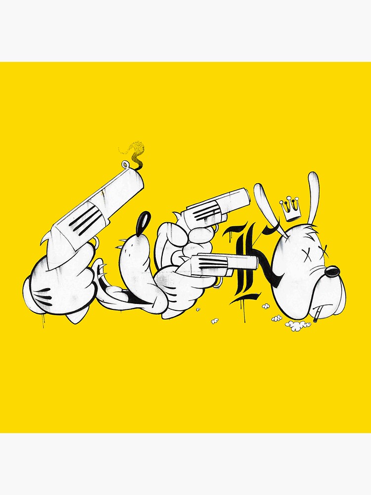 Pegatina «droopy and the bad wolf guns» de Amirluckyart | Redbubble