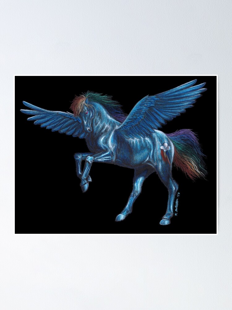 "Rainbow Dash Colored Pencil Rendering" Poster by DragonsByKris | Redbubble