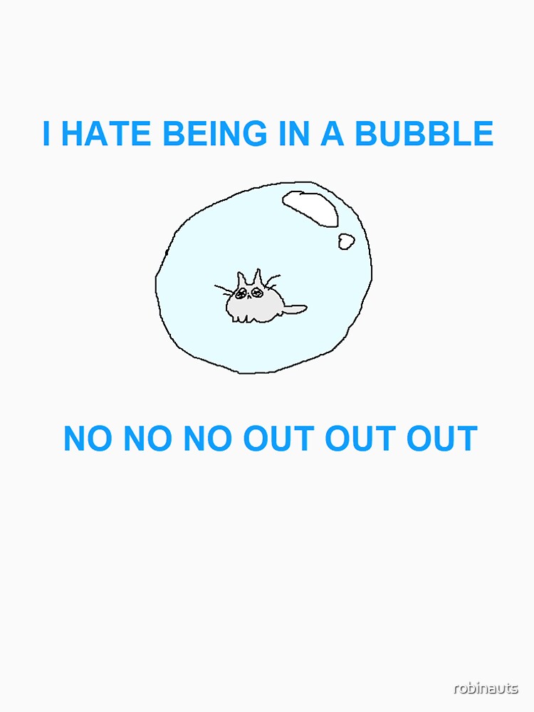 "bubble (text)" T-shirt for Sale by robinauts | Redbubble | cat t ...