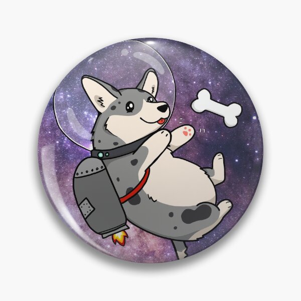 "cardigan blue merle space corgi with jetpack " Pin for Sale by ...