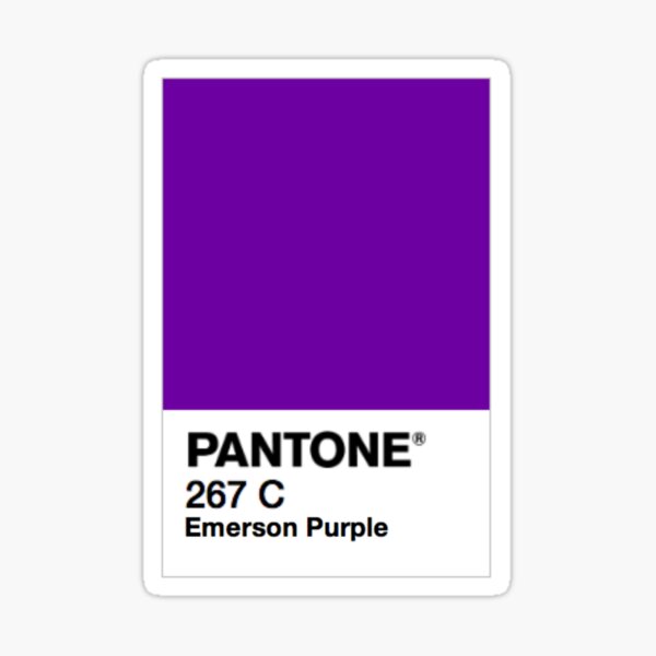 "emerson college purple pantone swatch" Sticker for Sale by ...
