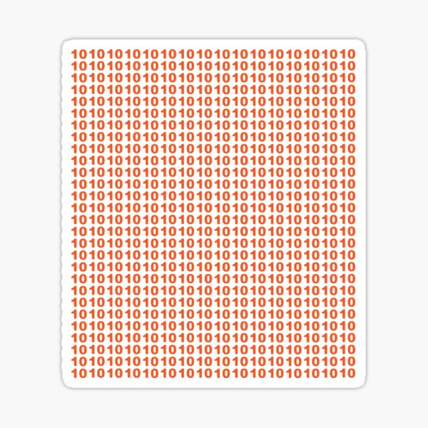"programme binary code 1 and 0 data for coding" Sticker for Sale by ...