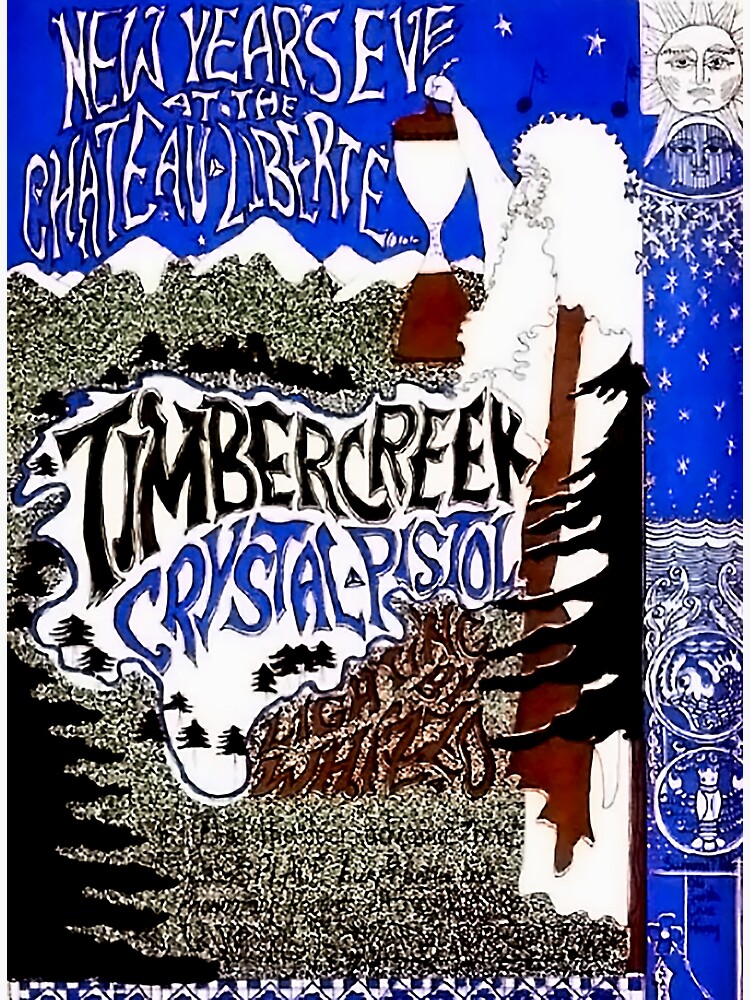 "Psychedelic Rock Concert Poster 1970's Chateau Liberte'" Art Print for ...