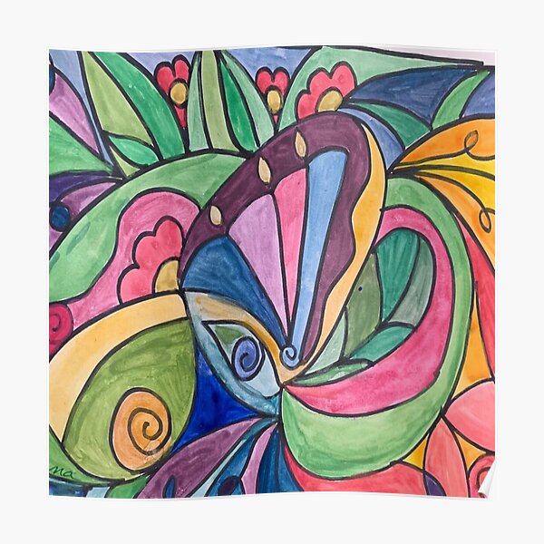 "Flutterby Drawing" Poster by bipolarvirgoart | Redbubble