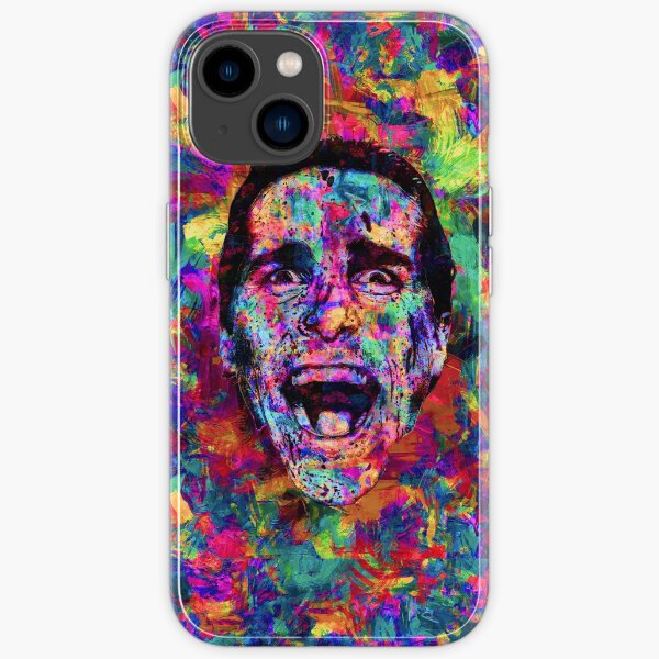 "Colorful American Psycho Patrick Bateman Acrylic Painting" iPhone Case ...