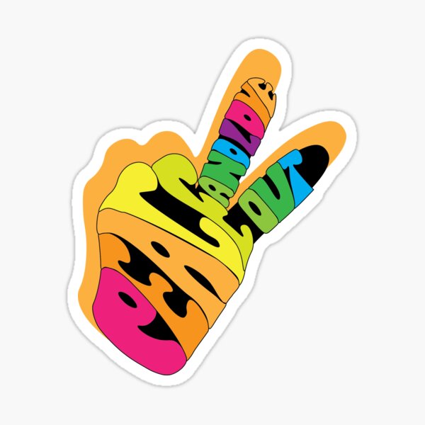 "Peace Sign Hand Art" Sticker by blissery | Redbubble